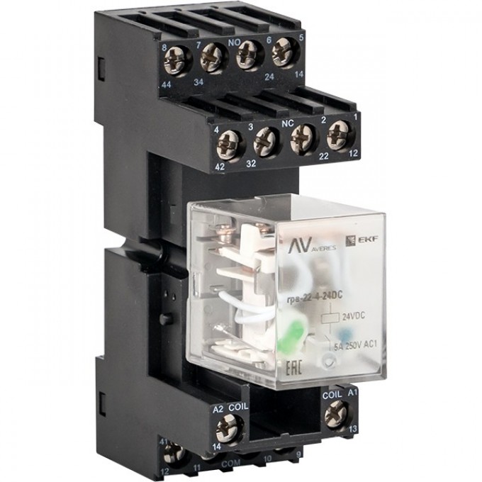 Разъем для реле EKF AVERES РM4 22/4 rm4-22-4. Купить Разъем на ...